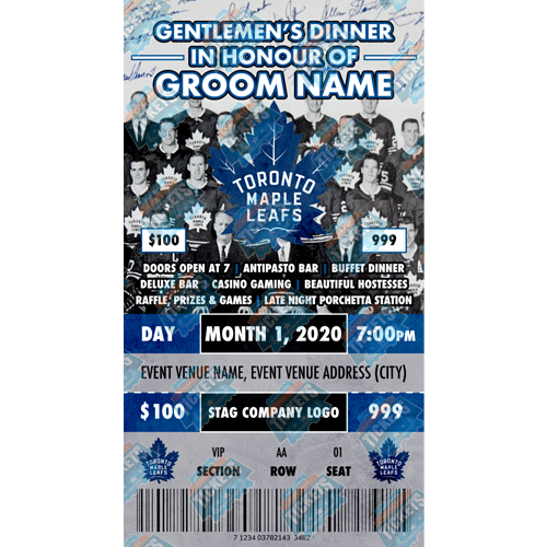 Toronto Maple Leafs Vintage Event Stag Ticket – Stags and Tickets